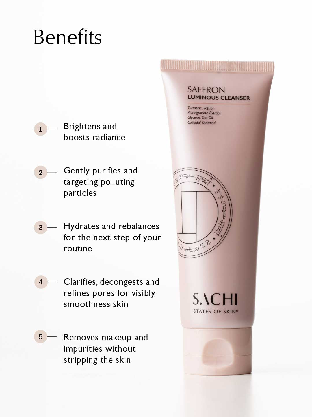 Saffron Luminous Cleanser - 120ml – Sachi Skin